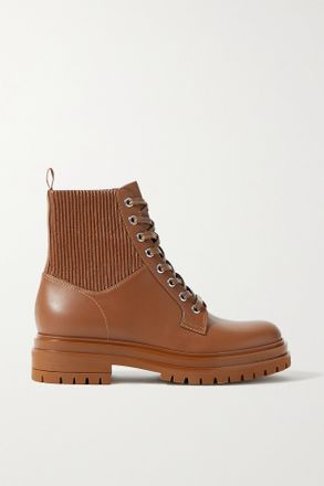 Gianvito Rossi Bottines En Cuir Martis 20 - Marron