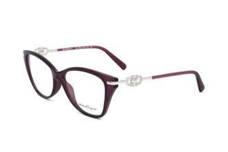 Ferragamo SF2937R SF2937R 655 transparent wine vista Womens Acetate, Standard, 54