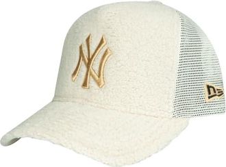 New Era A-Frame Trucker Sherpa Cap - Borg NY Yankees Beige