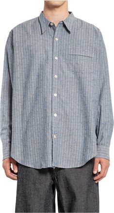 Taiga Takahashi Homme, Chemises, Bleu, Taille: S Lot.106 Chemise &agrave; Col &Eacute;troit