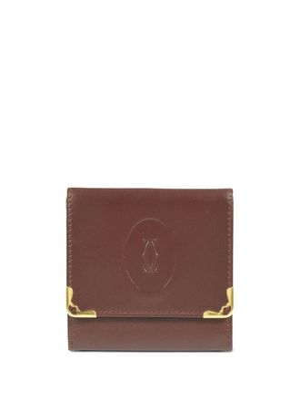 Cartier porte-monnaie &agrave; logo emboss&eacute; (1990-2000) - Marron