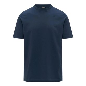 K-Way Odom Jersey Micro Lettering Slim - - Tops - Herren - Blau - M