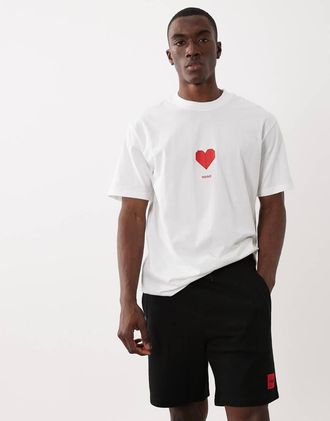 HUGO BOSS HUGO Red - Diz - Short &agrave; logo encadr&eacute; - Noir