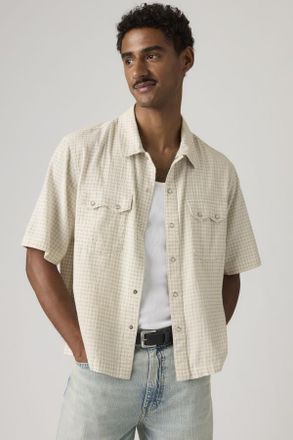 Levi's Chemise Western Manche Courte Boxy Lightweight - Homme - Blanc / Criss Cross - XL