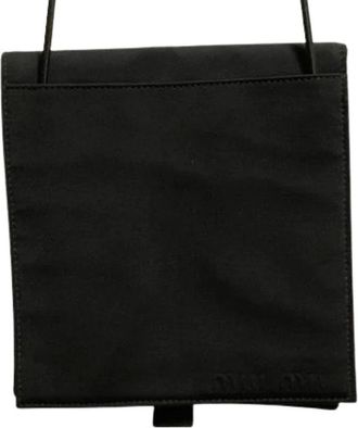Miu Miu Sac bandouli&egrave;re Pre-owned en nylon - Femme - Pre-owned - Noir - Taille: ONE Size