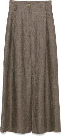 Barba Femme, Pantalons, Vert, Taille: 40 FR Linen Skirt