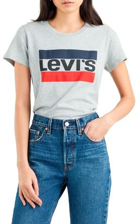 Levi's Damen The Perfect Tee T-Shirt,Sportswear Logo Heather Grey,XS