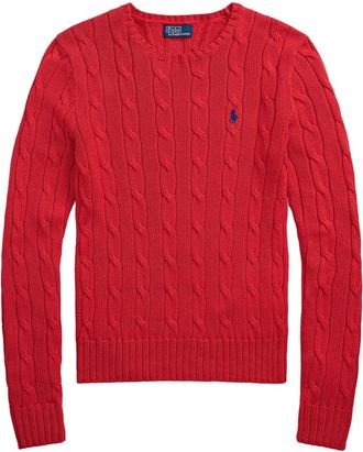 Ralph Lauren Femme, Pulls, Rouge, Taille: 40 FR Pull Ras du Cou