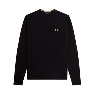 Fred Perry Klassischer Rundhals-Pullover - - Sweatshirts & Hoodies - Herren - Schwarzk - M