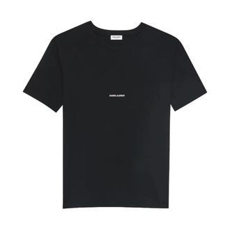 Saint Laurent Rive Gauche T-Shirt - - Tops - Damen - Schwarzk - L