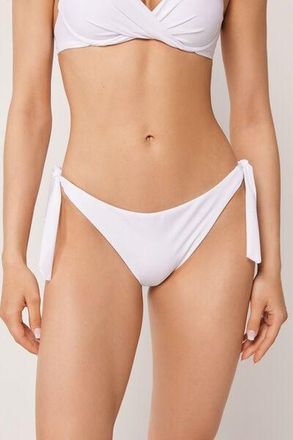 Calzedonia Bikinihose Mit Schleifen Premium Fit Wei&szlig;