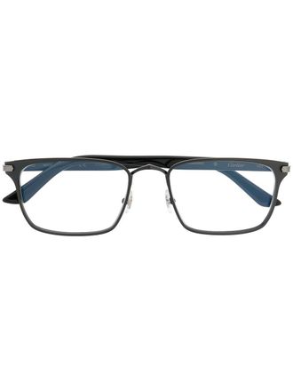 Cartier lunettes de soleil C de Cartier &agrave; monture rectangulaire - Noir