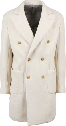 L.B.M. 1911 L.b.m. 1911, Homme, Manteaux, Blanc, Taille: 2XL Cappotto in panno
