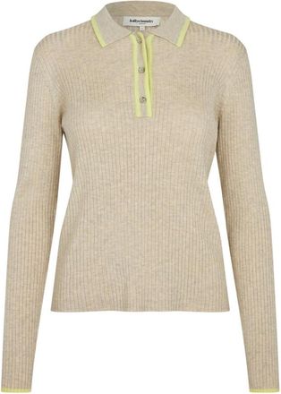 Lollys Laundry Femme, Tops, Beige, Taille: 38 FR Polo Chemises