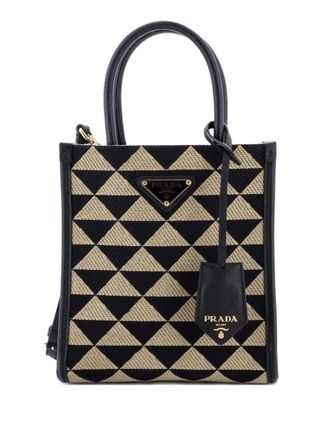 Prada Symbole Shopper Tote Jacquard Mini crossbody bag - Schwarz