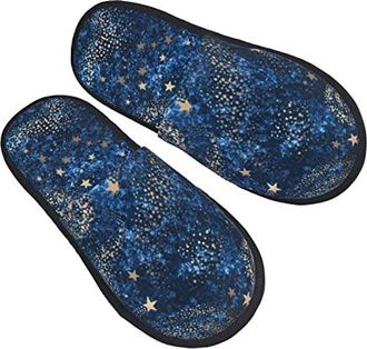 Generic Pantoufle Maison N&eacute;buleuse Bleue De La Galaxie Spatiale Chaudes Pantoufles Doux Chaussons Maison Confortable Hiver Chaussures Chaudes Pour Voyages Mai