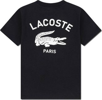 Lacoste T-Shirt Lacoste Jungen-T-Shirt aus Jersey mit LACOSTE PARIS- Schwarz