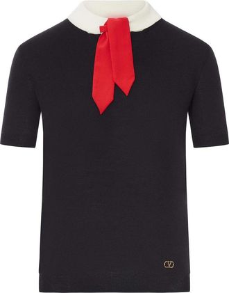 Valentino Garavani Pull Col Rond - Noir