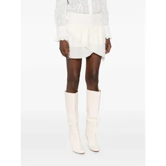 Isabel Marant Tiered Ruffled Asymmetric Skirt - Beige