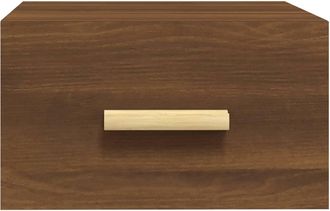 Generic Wandmontierter Nachttisch, Schwebender Nachttisch mit Schublade mit Holzgriff, Holzwerkstoff f&uuml;r Schlafzimmer, Kleine Wohnung und Schlafsaal (Braune E