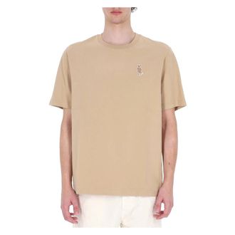Maison Kitsun&eacute; T-shirt Dressed Fox in Cotone - - Tops - Herren - Beige - XL