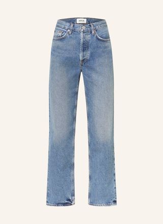 A Gold E Agolde Straight Jeans Lana blau