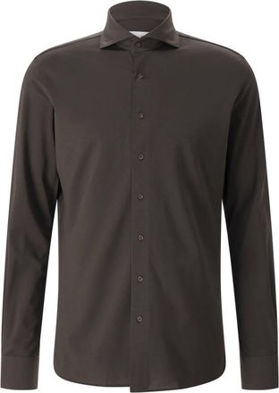 Profuomo Homme, Chemises, Brun, Taille: 3XL Chemise Tricot&eacute;e Japonaise