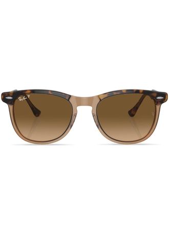 Ray-Ban lunettes de soleil Eagle Eye &agrave; effet &eacute;cailles de tortue - Vert