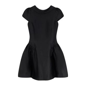 Self Portrait Femme, Robes, Noir, Taille: 40 FR Mini-robe en taffetas &agrave; col