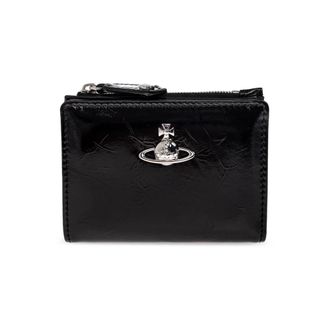 Vivienne Westwood Portefeuille en cuir avec logo - Femme - Accessoires - Noir - Taille: ONE Size