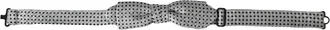 Dolce & Gabbana Gray Silk Polka Dot Adjustable Neck Men Papillon Bow Tie