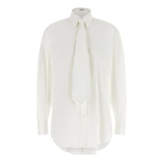 Brunello Cucinelli Hemd mit Krawatte - - Blouses & Shirts - Damen - Wei&szlig; - S