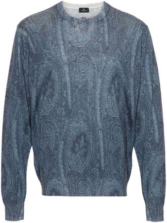 Etro pull à motif cachemire - Bleu