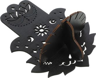 Artibetter Holz wandregal Wandmontage Kristall Display Regal Leichtes Wandhalterung Aufbewahrung Wohnzimmer Büro Dekorationsregal Multifunktionales Holzregal für