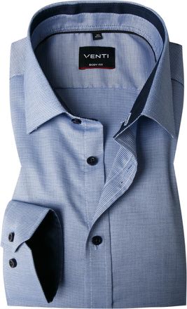 Venti Herren Hemd blau meliert