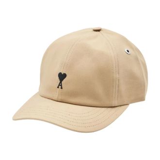 Ami Homme, Accessoires, Beige, Taille: ONE Size De Coeur Embroidery Cap
