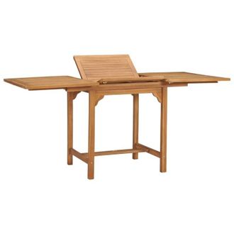 vidaXL Vidaxl - Gartentisch Ausziehbar (110-160)x80x75 cm Massivholz Teak