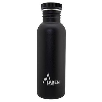 Laken Unisex - Erwachsene sehr robuste Edelstahlflasche 0,75 l schwarz, 0.75
