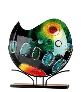GILDE GLAS art Vase - Dekoobjekt - Geschenke f&uuml;r Frauen H 47 cm