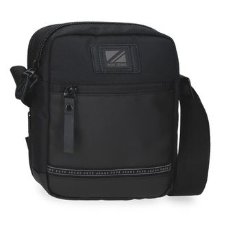 Pepe Jeans London Stratford Umhängetasche schwarz 17 x 22 x 7,5 cm Polyester by Joumma Bags, Schwarz, Talla única, Umhängetasche