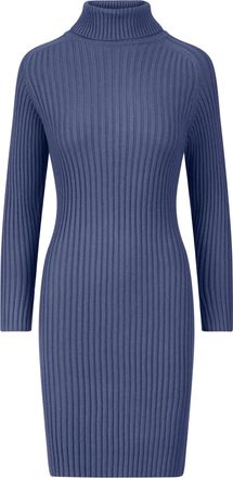 Apart Fashion APART Rippenstrickkleid mit Rollkragen, Mittelblau, 44