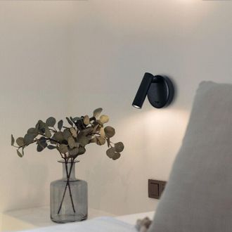 Millumine Applique de chevet liseuse led avec interrupteur noir Prea