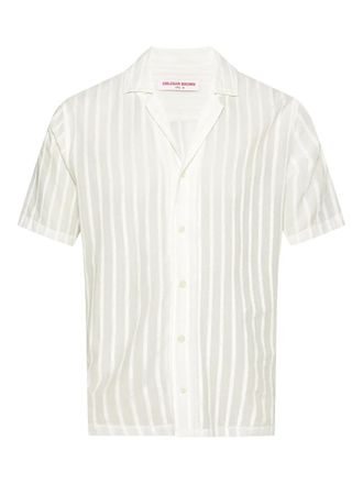 Orlebar Brown chemise Maitan à rayures - Blanc