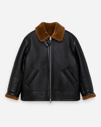 Arket Shearling-Jacke -Schwarz
