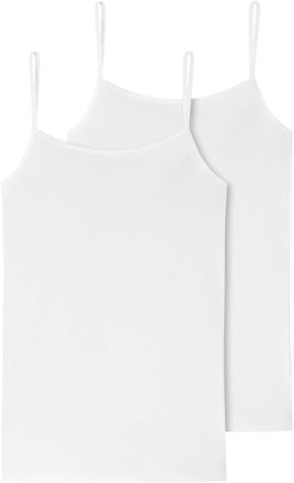 Schiesser Unterhemd SCHIESSER 95/5, Damen, Gr. 34, N-Gr, weiß (100, weiß), Single Jersey, Obermaterial: 95% Baumwolle, 5% Elasthan, unifarben, körpernah, tiefer