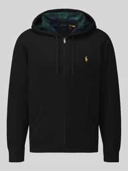 Polo Ralph Lauren Sweatjacke mit kontrastiertem Kapuzenfutter