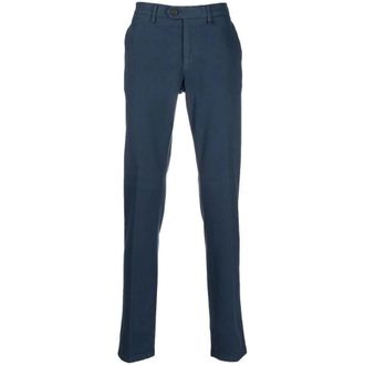 Canali Blaue- gerade geschnittene- ma&szlig;geschneiderte Hose - - Trousers - Herren - Blau - 3XL