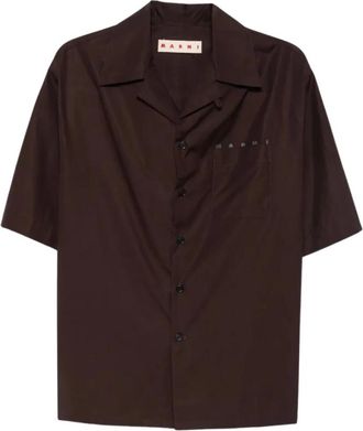 Marni Homme, Chemises, Brun, Taille: 2XL Chemise Manches Courtes