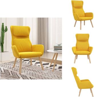 vidaXL Relaxsessel Senfgelb Samt - Sessel - Relaxsessel - Bequemer Sessel - Samtsessel - Gelber Sessel