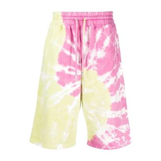 GCDS Rote Tie-Dye Bermuda Shorts - - Shorts - Herren - Rosa - M